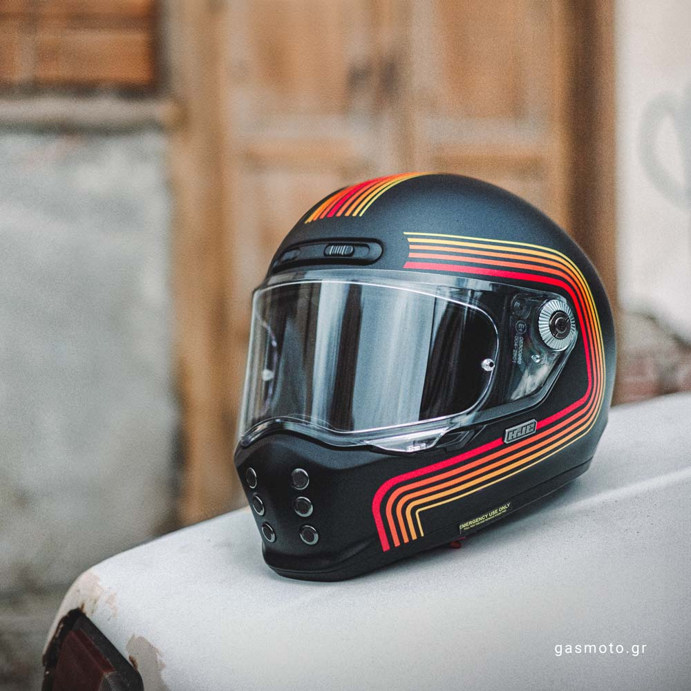 Vintage Motorcycle retro Full-Face Helmets HJC V10 FONI MC1SF